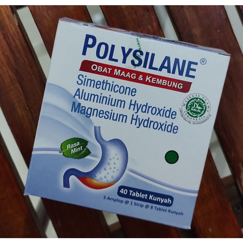 Jual Polysilane Tablet Box Isi 5 Strip / Obat Maag dan Kembung | Shopee ...