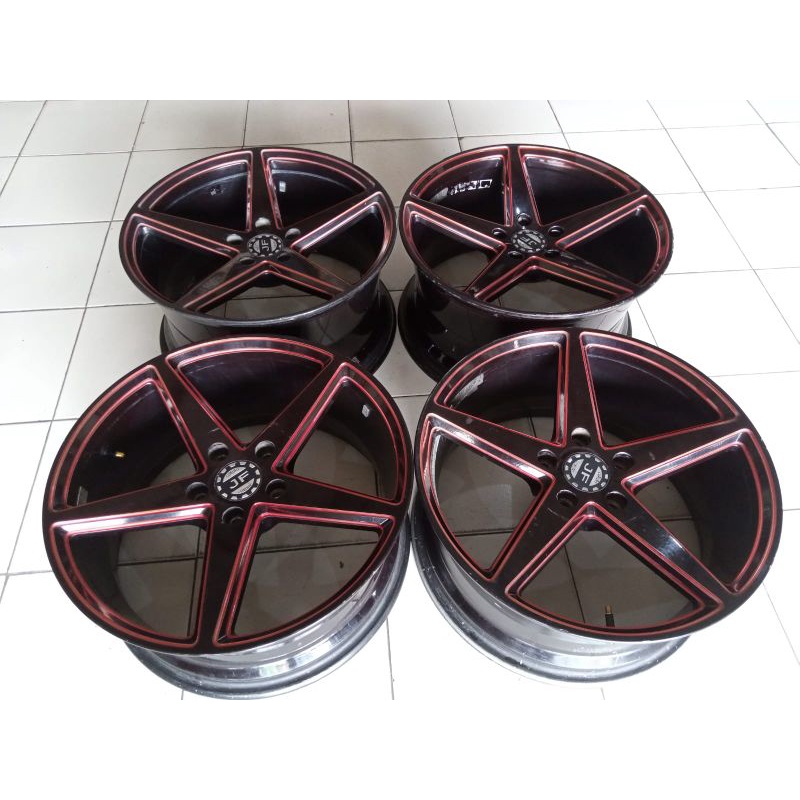 Jual velg mobil Racing JF LUXURY Ring 18 pcd 5x114 lebar 8/9 ET 30/35 Inova Rush Terios CRV HRV ...