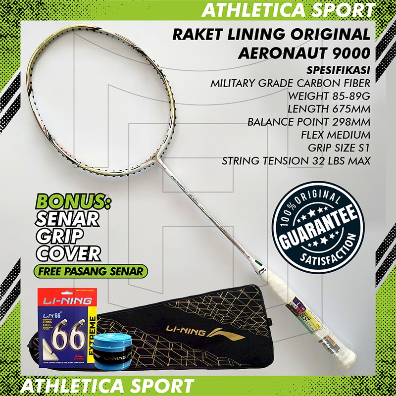 Jual RAKET BADMINTON LINING AERONAUT 9000 HDF ORIGINAL | Shopee Indonesia