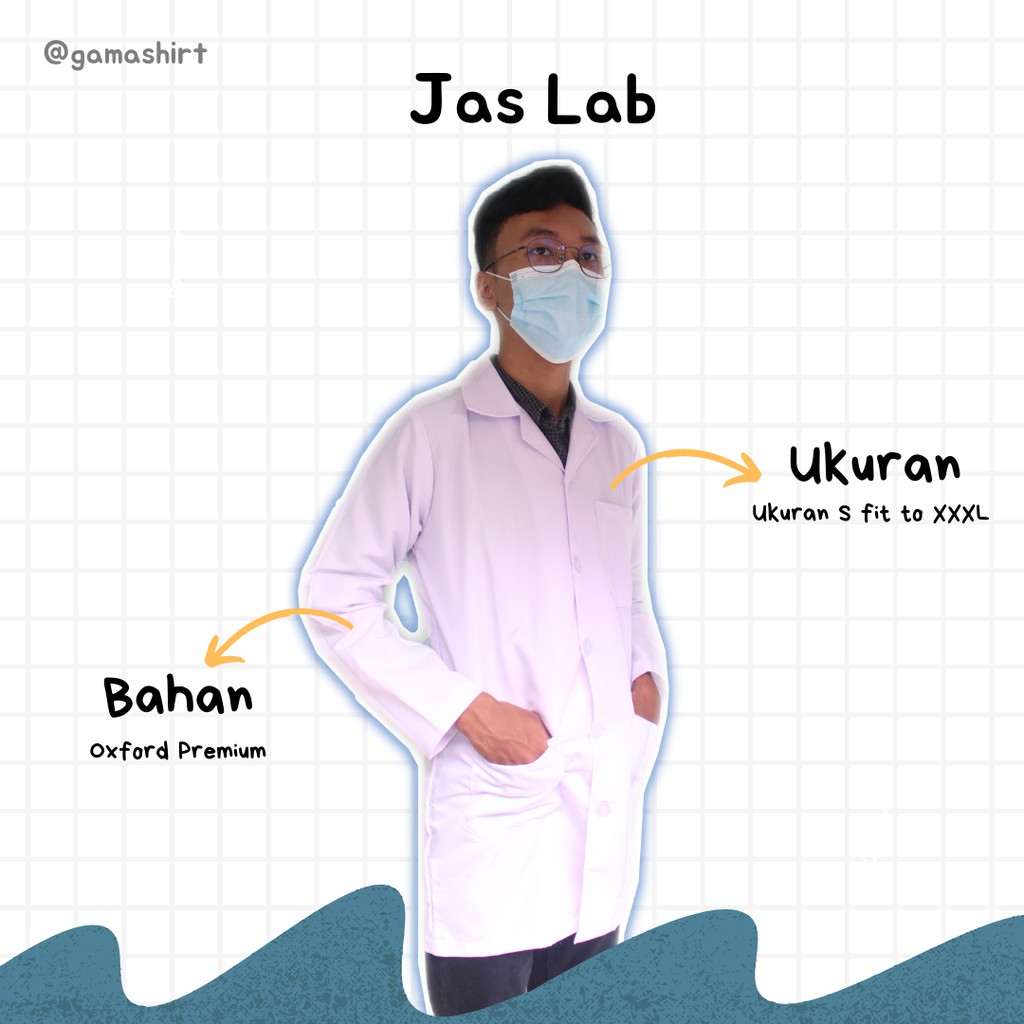 Jual Jas Laboratorium Cotton Oxford Baju Lab Praktek Putih Praktikum ...