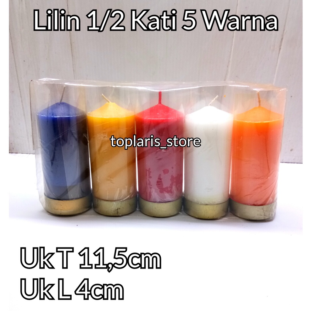 Jual Lilin 5 Warna Pancawarna 1/2 Kati | Shopee Indonesia