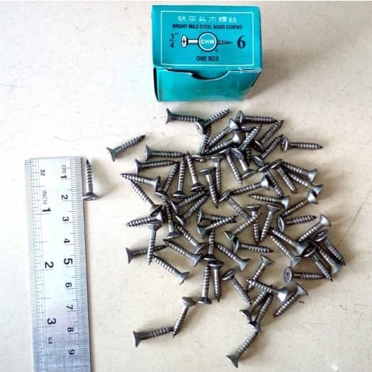 Jual SEKRUP KAYU SKRUP TAPPING SCREW 3/4" x 6 (+) HARGA PERKOTAK ...