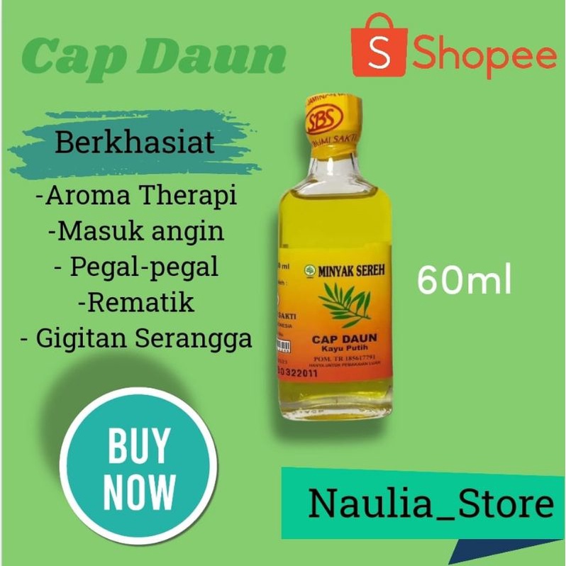 Jual Minyak sereh Cap daun ukuran 60ml | Shopee Indonesia