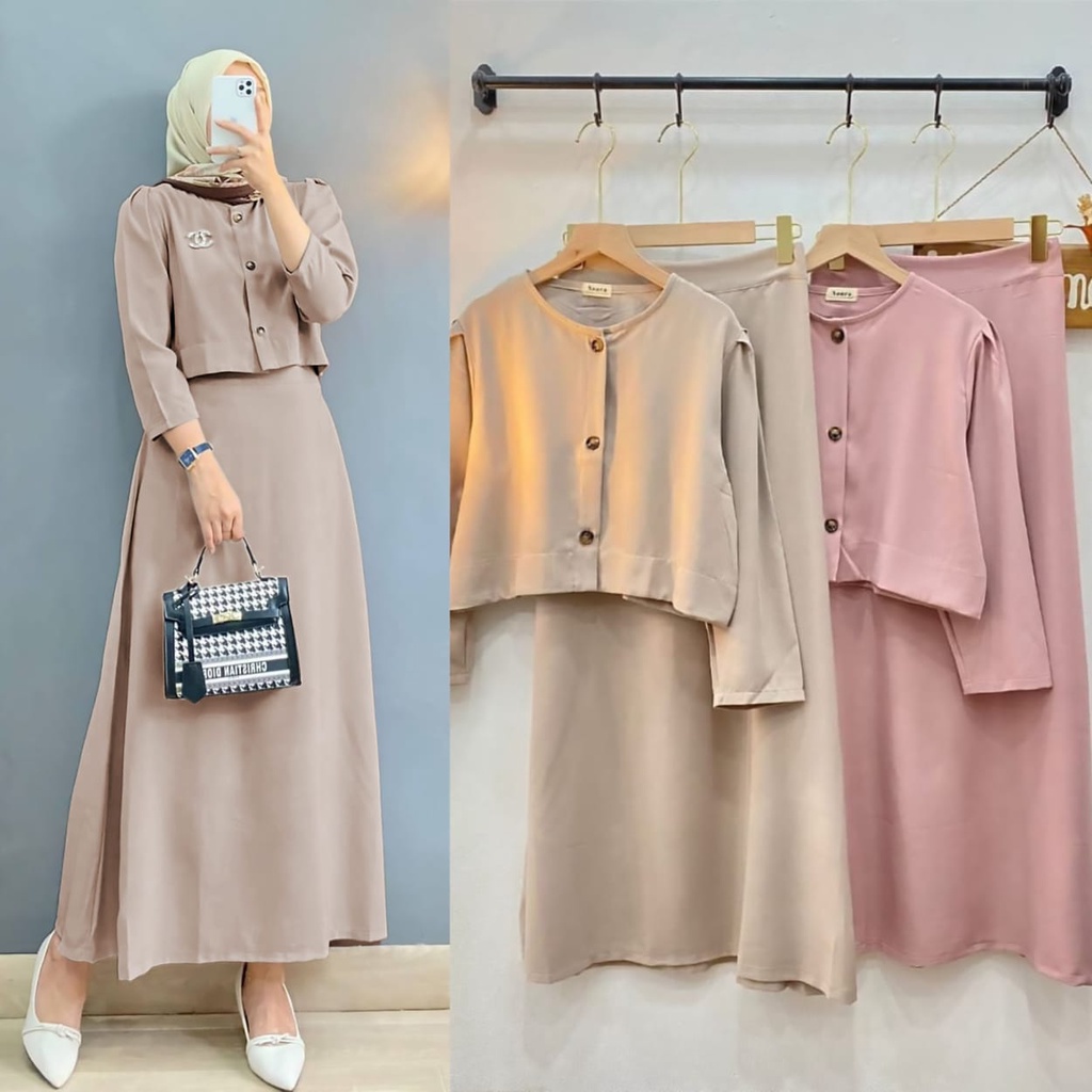 Jual SET ROK ANDINI / SETELAN ROK / FASHION MUSLIM / SET ROK TERBARU / NEW SET / PAKAIAN WANITA ...