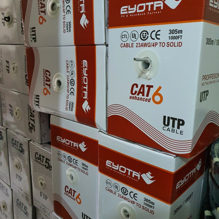 Jual kabel lan utp cat 6 / cat6 spectra / zimmlink / NYK 305M - Eyota | Shopee Indonesia