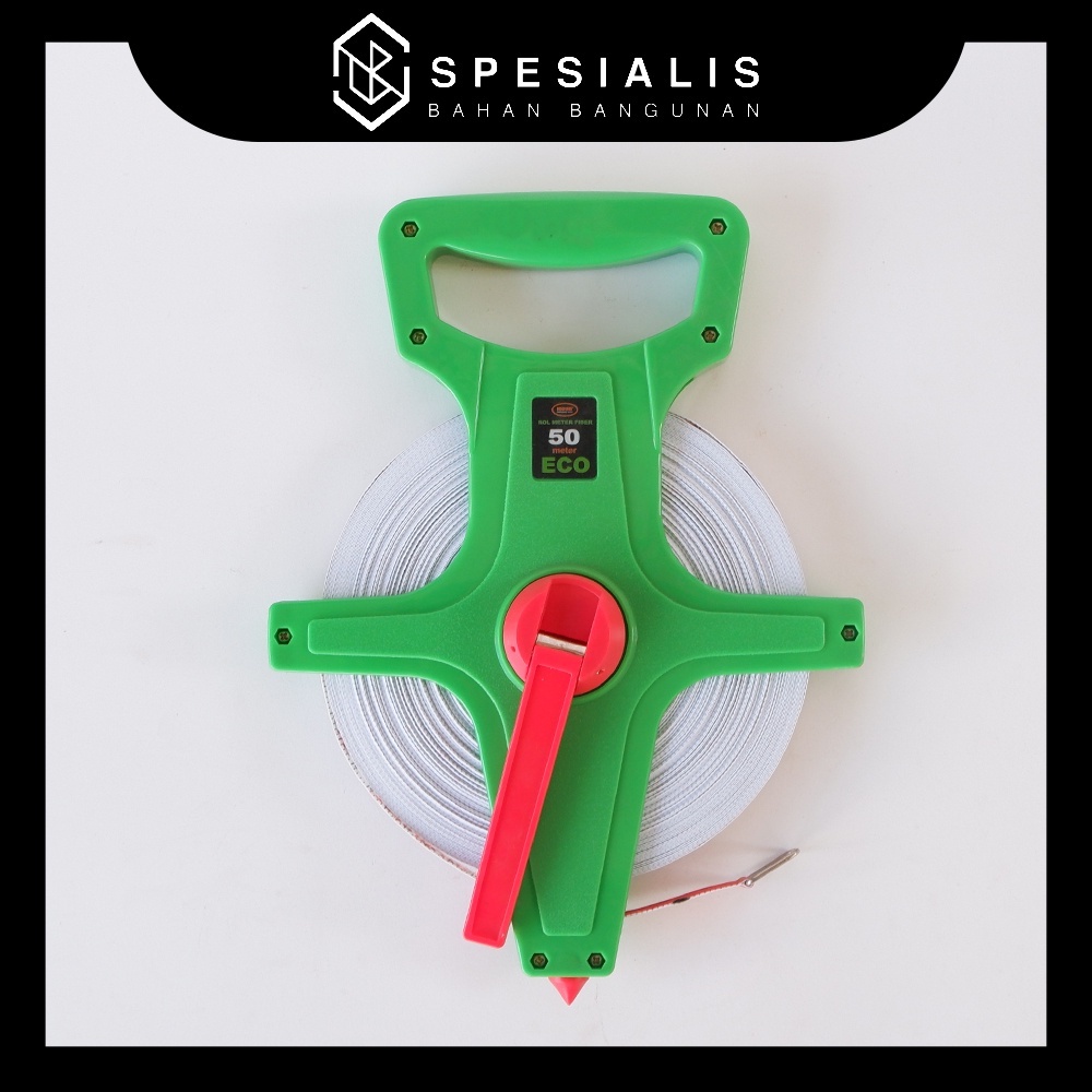 Jual Meteran Gulung Tanah Bangunan 50M Roll Fiber Tancap Meteran Rol ...