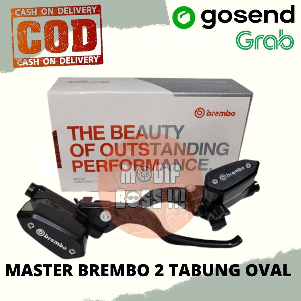 Jual MASTER REM BREMBO 2 DUA TABUNG SMOKE OVAL CNC NMAX AEROX PCX | Shopee Indonesia