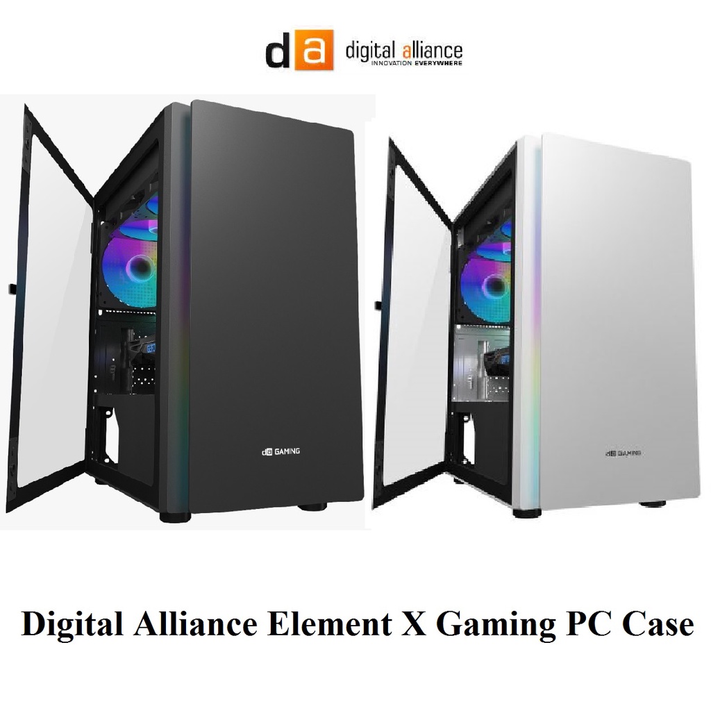 Jual Digital Alliance Element X Gaming RGB PC Case - Casing Komputer Micro-ATX | Shopee Indonesia
