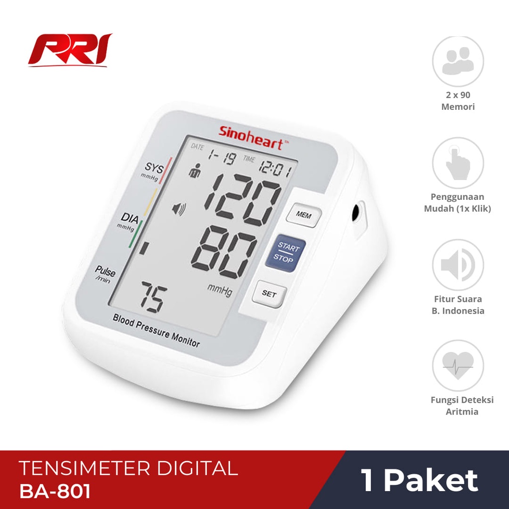 Jual Sinocare BA-801 Tensimeter Digital Otomatis | Shopee Indonesia