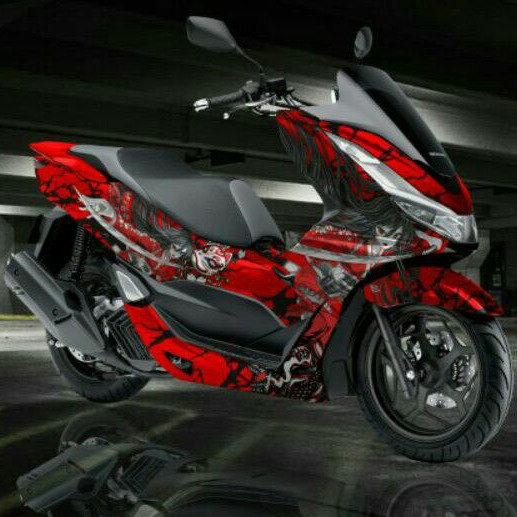 Jual Decal sticker pcx 160 red samuray | Shopee Indonesia