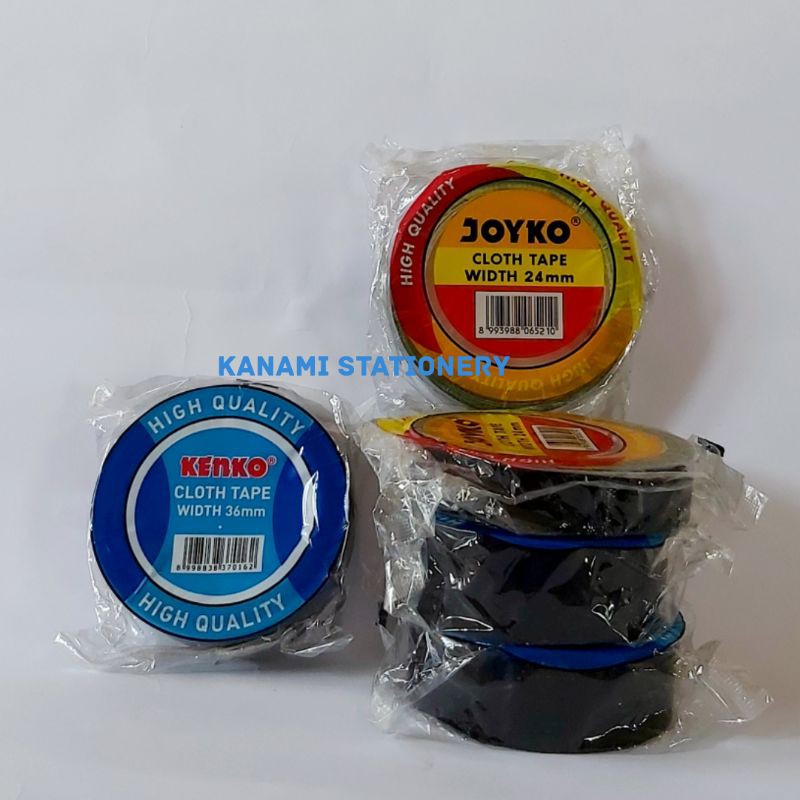 Jual Lakban Isolasi Kain Hitam Cloth Tape 24 & 36mm Jilid Cover ...