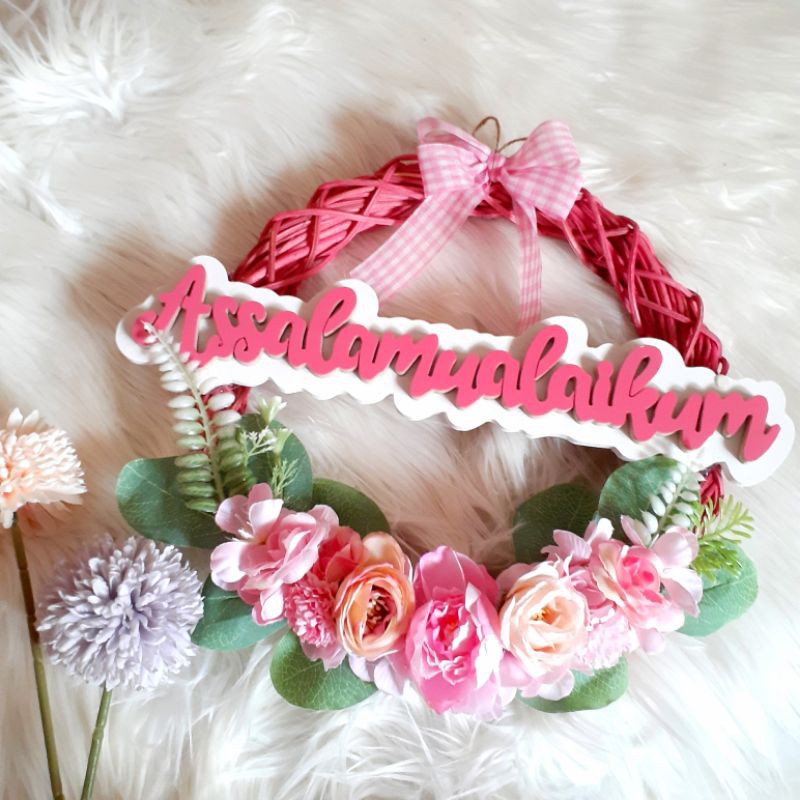 Jual Flower Wreath Bisa Custom Tulisan dan Bunga | Shopee Indonesia