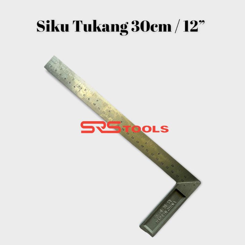 Jual Siku Tukang 12 Inch 30 cm Penggaris Tukang Angle Ruler 90 Derajat ...