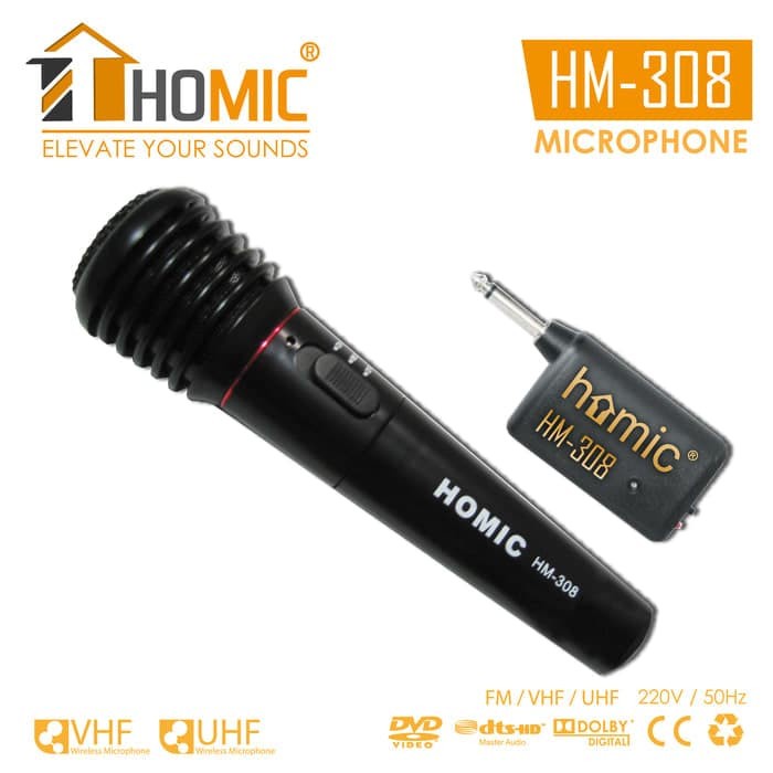 Jual MIC HOMIC SINGLEWIRELESS HM 308 SUARA JERNIH | Shopee Indonesia