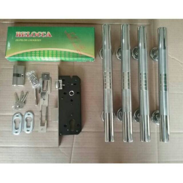 Jual Kunci pintu Double set +Pull handle set, Kunci pintu | Shopee ...