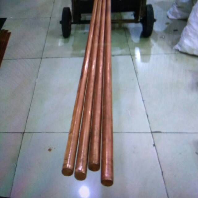 Jual Rod Tembaga asli 5/8" pjg 2 meter - grounding | Shopee Indonesia
