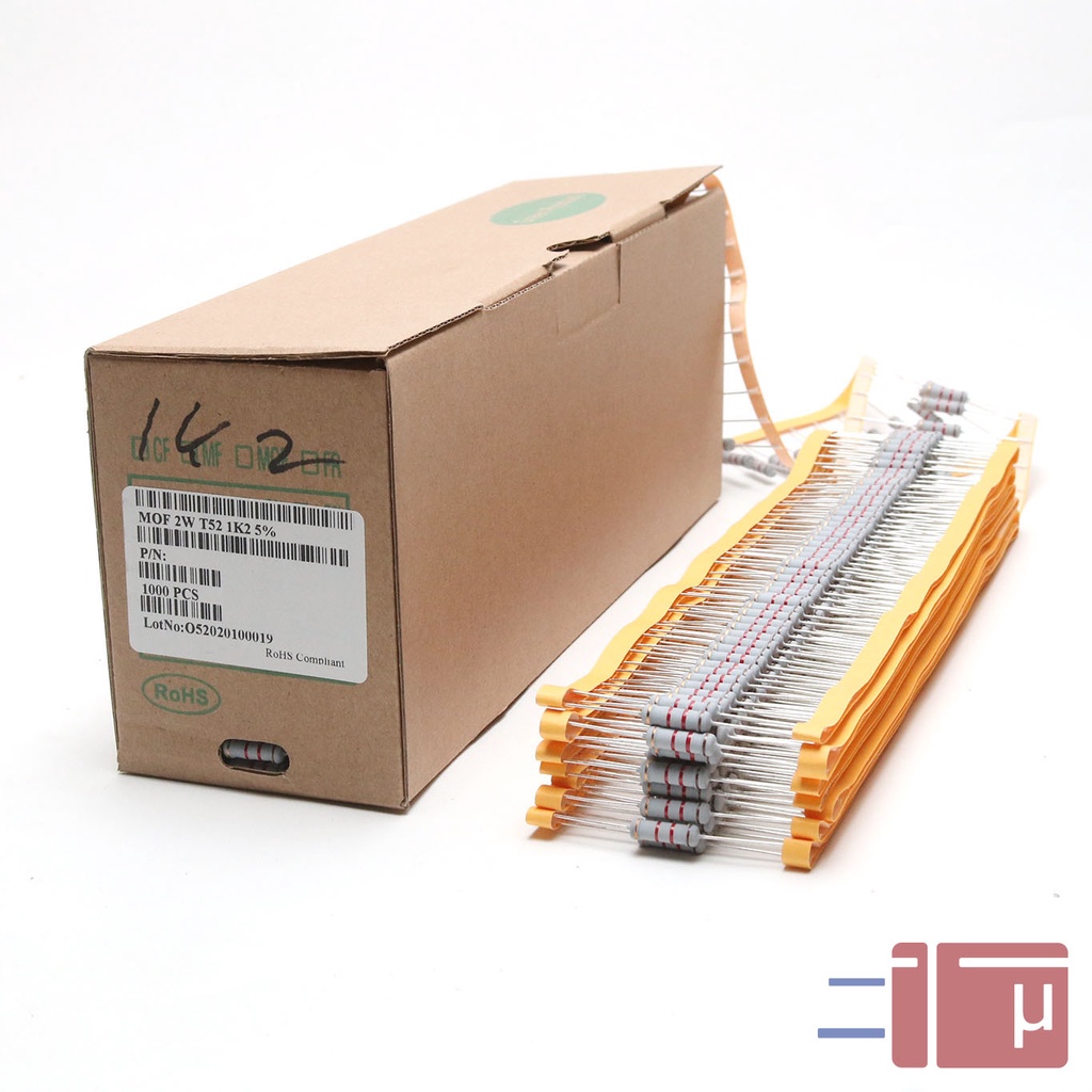 Jual Resistor 1K2 1.2K 2W Metal Oxide 5% Taiwan Kaki Tembaga | Shopee ...