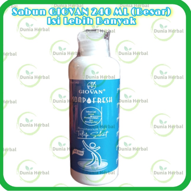 Jual Sabun GIOVAN 240 ML - Ukuran Lebih Besar Aman Untuk Bayi & Dewasa ...