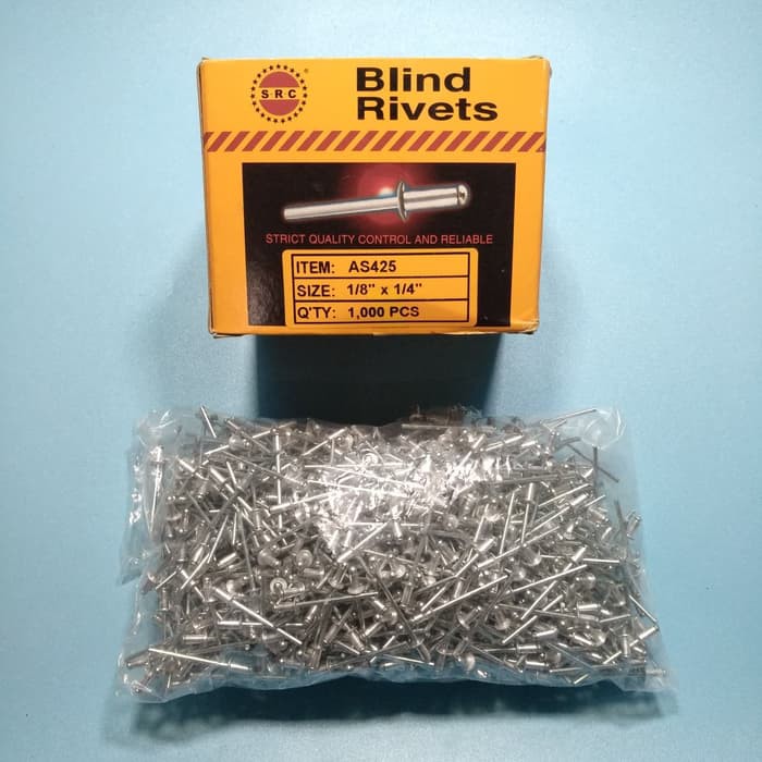 Jual Paku Rivet 1/8" (3.2mm) x 1/4" AS425 Blind Rivert SRC 1.000 pcs ...