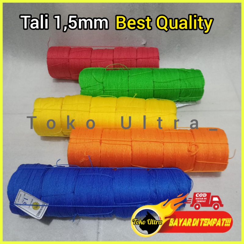 Jual TALI 1,5MM / TALI RIS JARING / TAMBANG 1,5MM/ TALI KECIL / TALI PLASTIK KECIL / TAMBANG ...