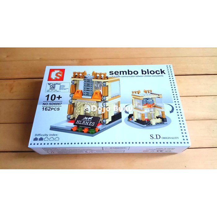Jual Lego Bangunan Toko Fashion Hermes Sembo Block | Shopee Indonesia