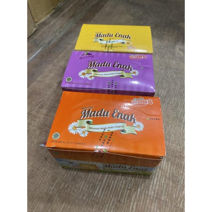 Jual }}}}}}] Maduenak Madu Enak Rasa Jeruk Original Anggur - 12 sachets ...