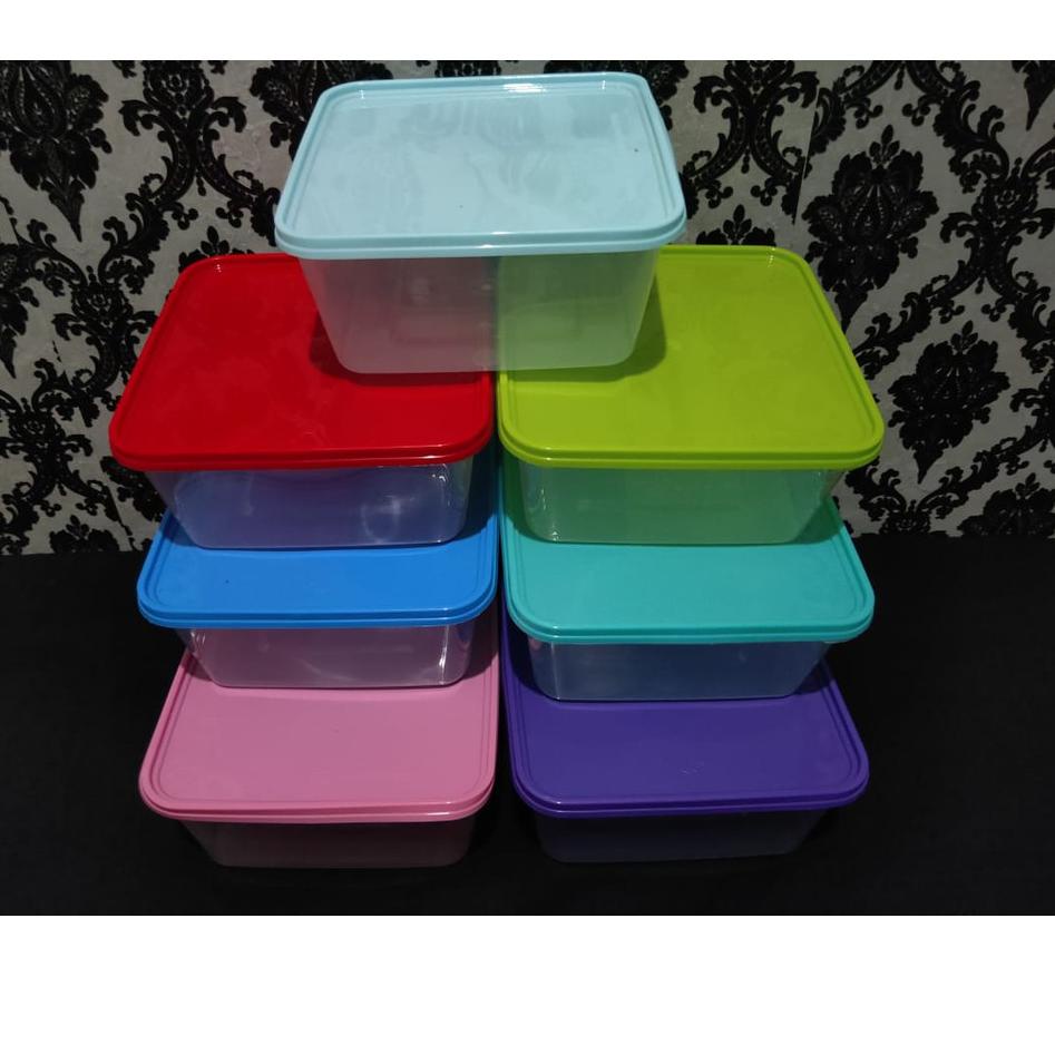 Jual Berkualitas! Kotak Plastik Thinwall 1500ml 50 Pcs TUTUP WARNA ...