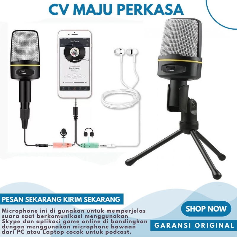 Jual Mikrophone Microphone Condenser Perekam Suara Youtuber Mic Podcast ...