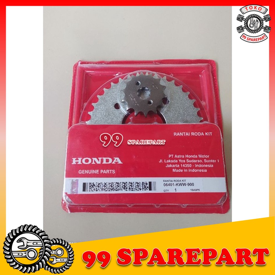 Jual 99Sperpart___Gear set Rantai Paket Honda Revo Absolute Blade KWW ...