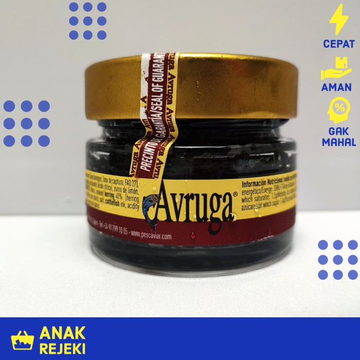 Jual Caviar Avruga 120gr - Pescaviar Telur Ikan Hitam Kaviar Smoked ...