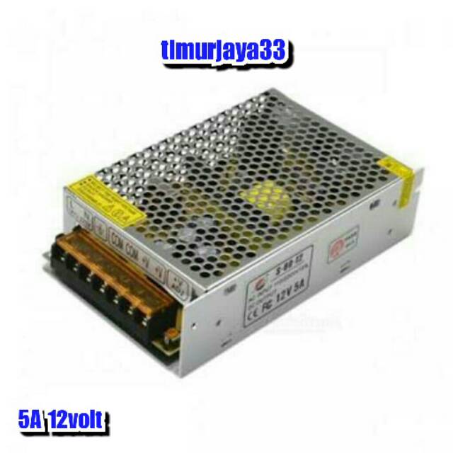 Jual Power supply 5A 5 amper 12V 12 volt / adaptor led strip 5A 5 amper 12 volt 12V | Shopee ...