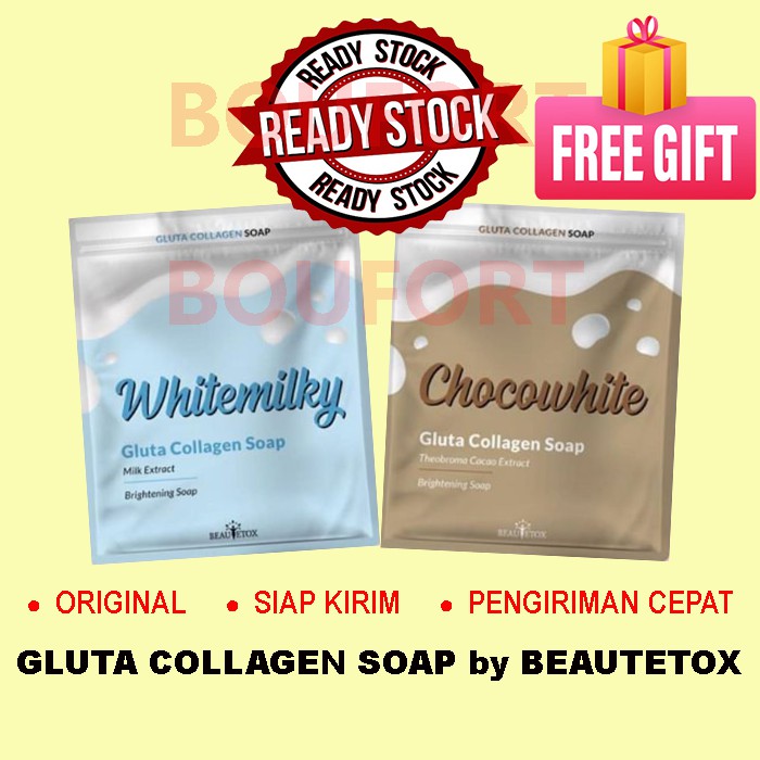 Jual GLUTA COLLAGEN SOAP ORIGINAL BEAUTETOX CHOCOWHITE WHITEMILKY SABUN ...