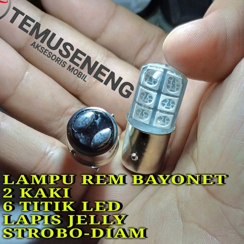 Jual Lampu Rem 2 Kaki Strobo Bayonet Kedip Nyala Led Jeli Smd 2 Mode ...