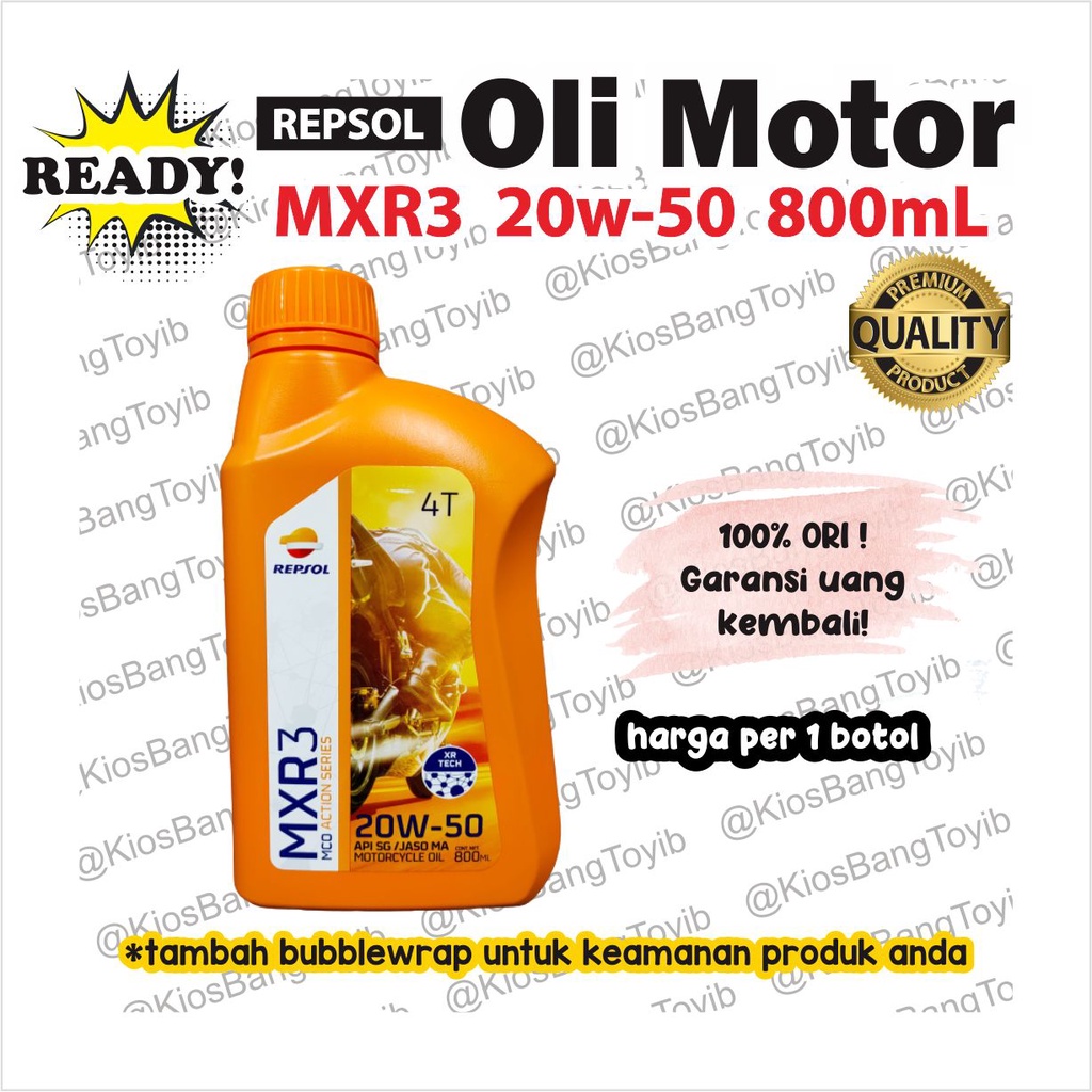 Jual Oli Mesin Motor REPSOL MXR3 20W-50 800mL (100% ORI) | Shopee Indonesia