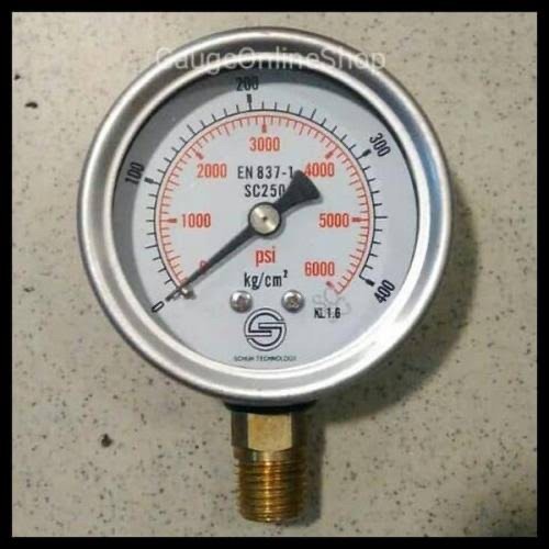 Jual Pressure gauge schuh Sc 250 bottom 400 kg | Shopee Indonesia