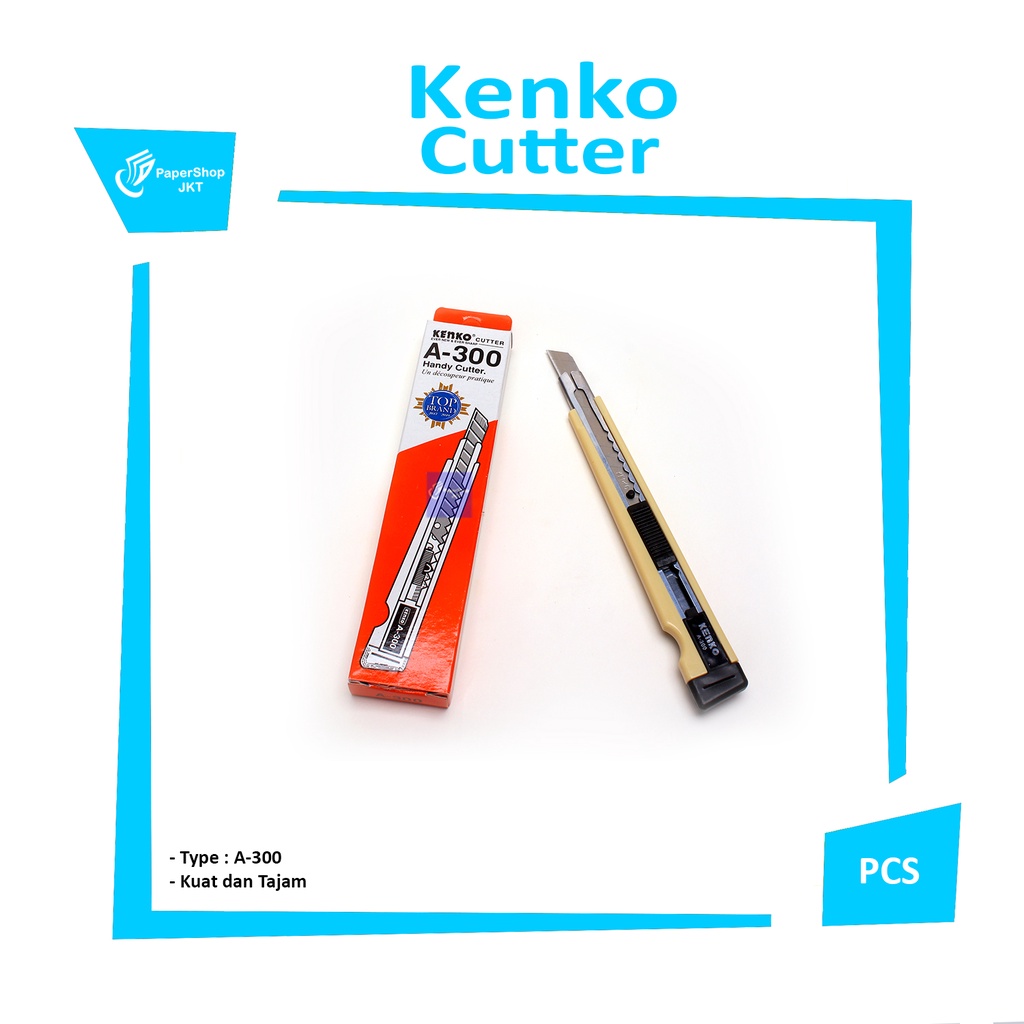 Jual KENKO - Cutter Auto Lock A300 Varian Cutter Kecil - Pcs | Shopee ...