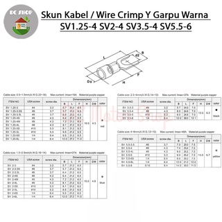 Jual Terminal Kabel Cable Skun Sekun Y Garpu SV1.25-4 SV2-4 SV3.5-4 SV5.5-6 | Shopee Indonesia