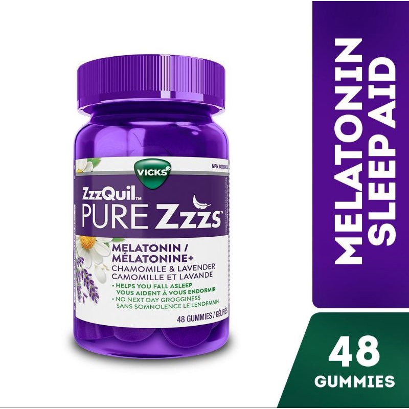 Jual Zzzquil Pure Zzz 48 Gummies Melatonin ( Chamomile & Lavender ...