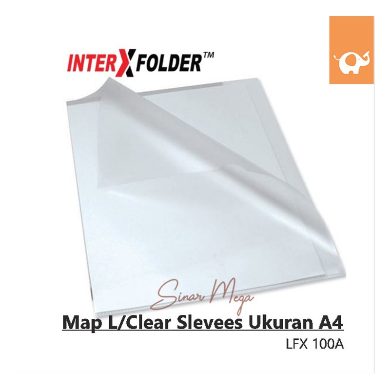 Jual PER LUSIN Inter X Folder Map L A4 Transparant / Clear Sleeve ...