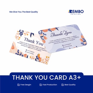 Jual Thank You Card / A3+ (Ukuran Custom) - Thankyou Card - Kartu ...