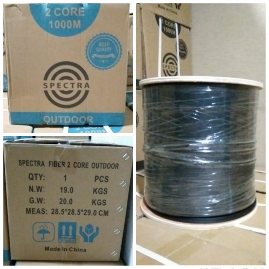 Jual KABEL FIBER OPTIC 2 CORE 3 SELING OUTDOOR 1000M SPECTRA | Shopee Indonesia
