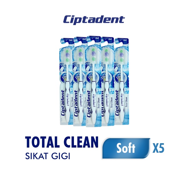 Jual Ciptadent Toothbrush Total Clean Soft x5 | Shopee Indonesia