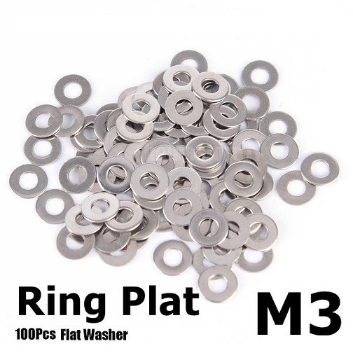Jual Ring Plat Baut M3 3mm Ring Untuk Baut M3 Galvanis Flate Washer Isi ...