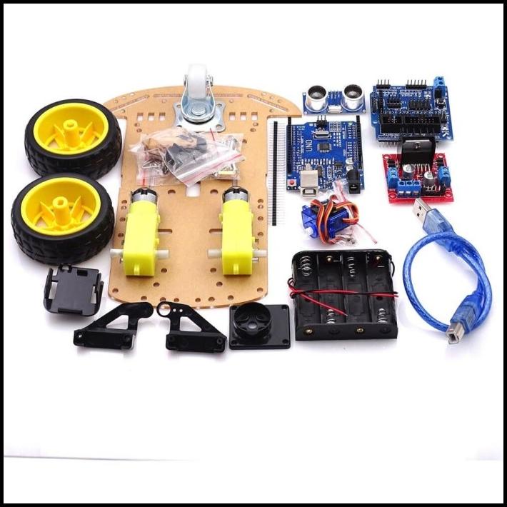 Jual Diy Robot Halang Rintang Arduino Obstacle Avoidance Smart Car 2Wd ...