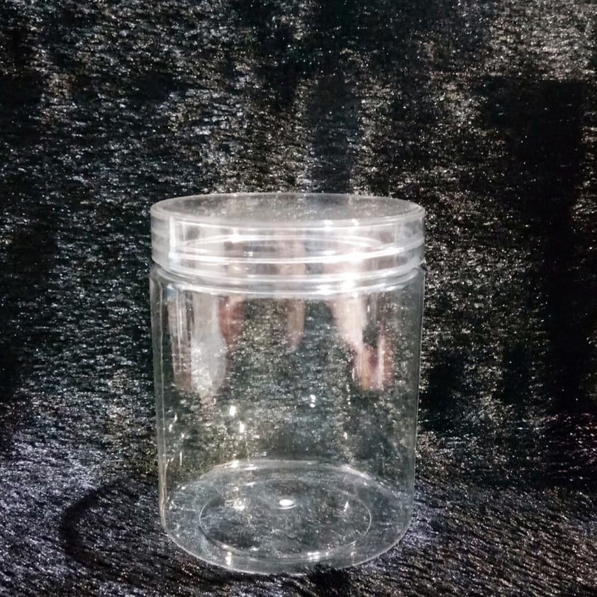 Jual Toples Cookies Bening Bulat Plastik 600ml | Toples Kue Kering ...