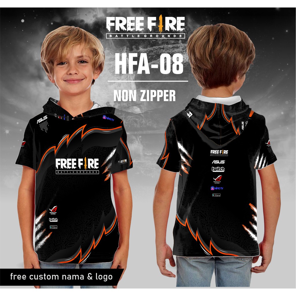 Jual Jersey hoodie free fire anak baju ff rog kaos game | Shopee Indonesia