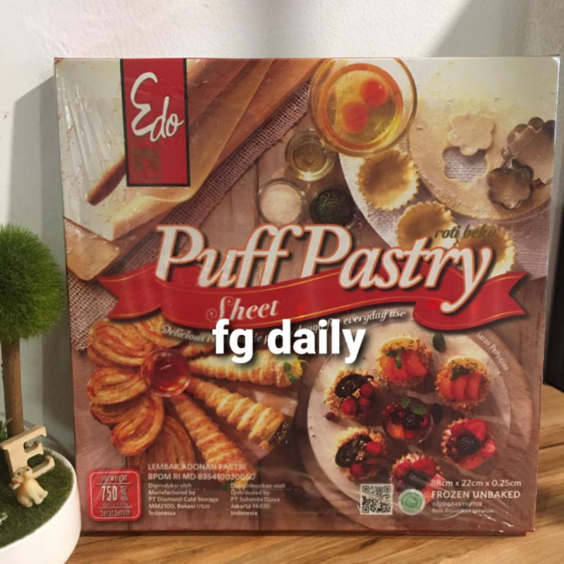 Jual Puff pastry sheet edo murah / kulit pastry Halal / kulit zuppa ...