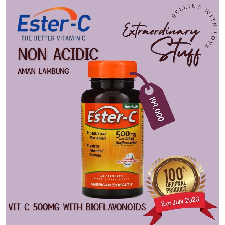Jual ESTER C VITAMIN 500MG USA / ESTER C VITAMIN C NON ACIDIC 500 MG ...