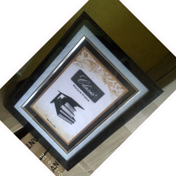 Jual Bingkai /frame A4 (21X30) doble linen HITAM MINIMALIS | Shopee ...