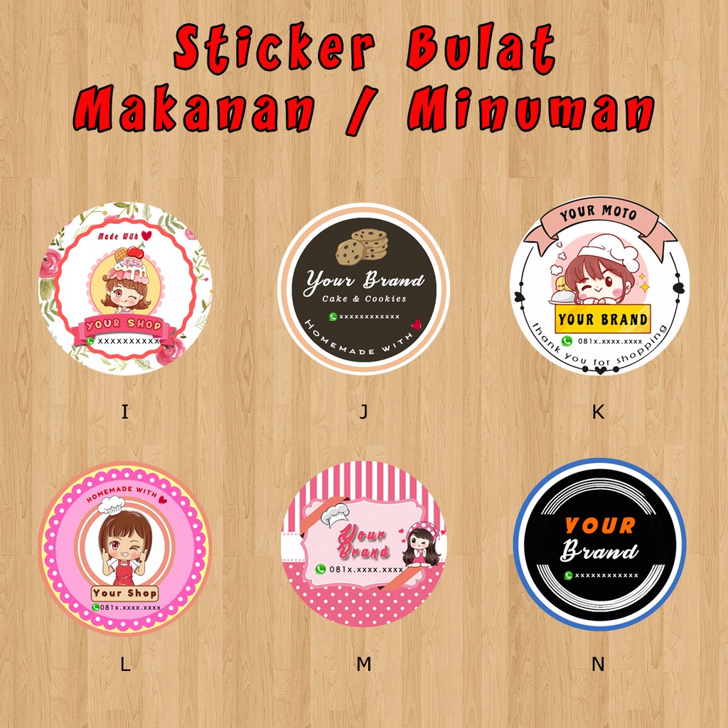 Jual STIKER LABEL BULAT MINUMAN MAKANAN - PRODUK KEMASAN MURAH | Shopee ...